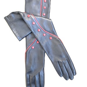 Women's Elegant and Classic Long Leather Gloves-warm and Super Soft 100% Silk Lining-black ...