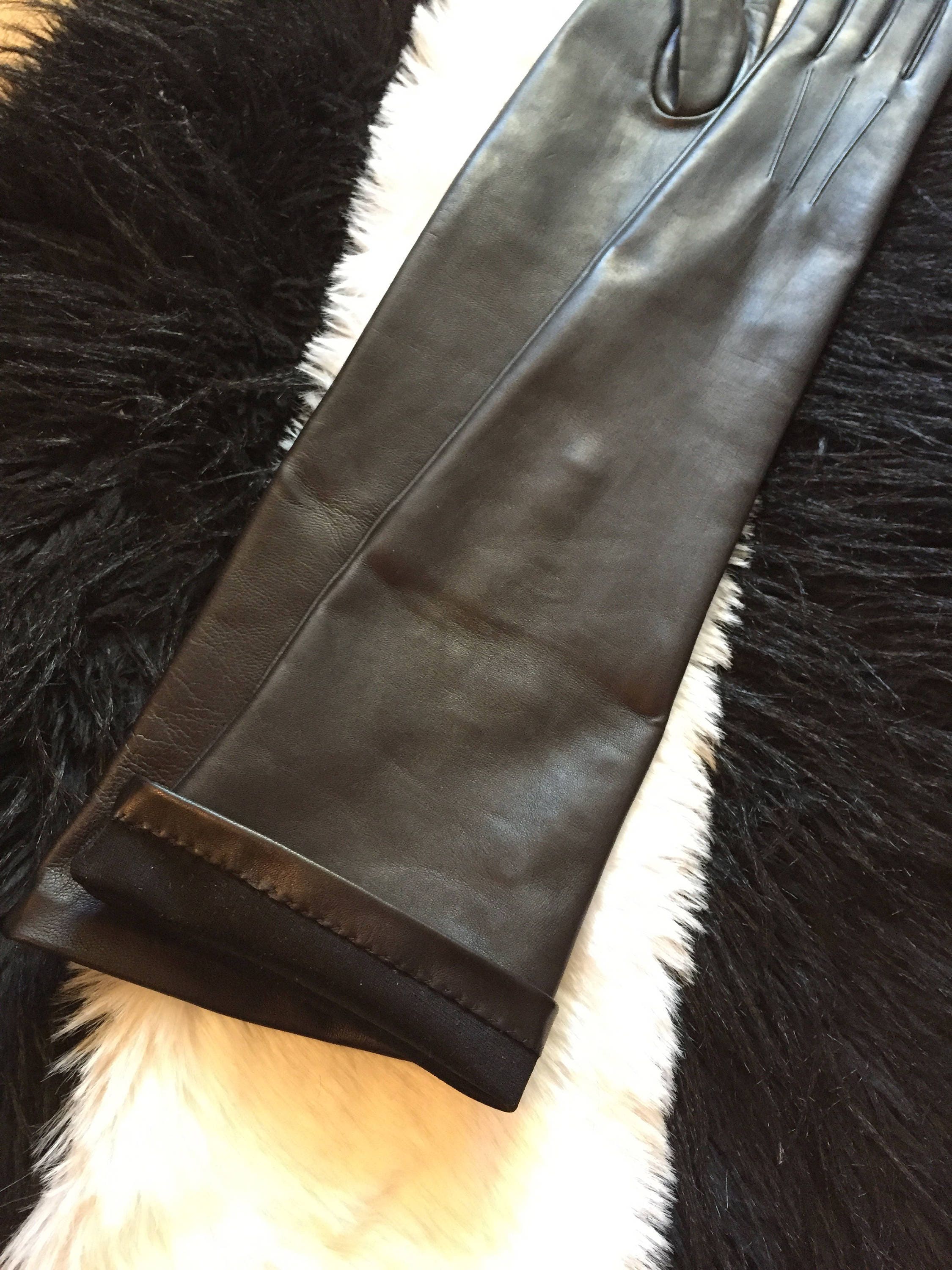 Women's Elegant and Classic Long Leather Gloves-warm and - Etsy Canada