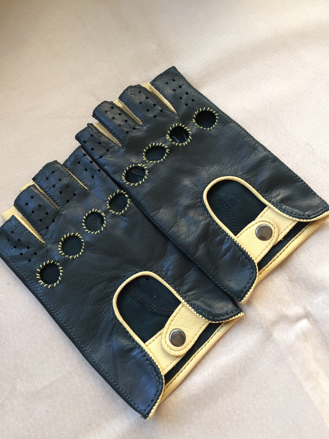 Fingerless Driving Gloves/ Leather Driving Car-cycling Gloves/ | Etsy