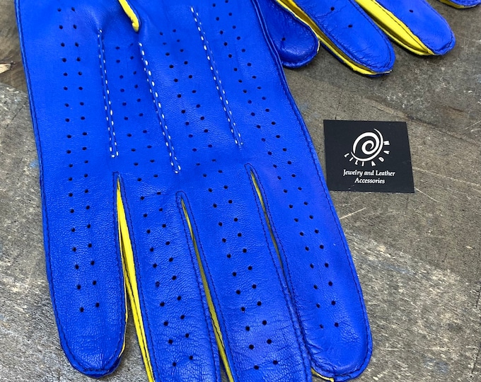 Leather Driving Gloves for Men/ Leather Gloves/ Drive-gift-mens Gloves ...