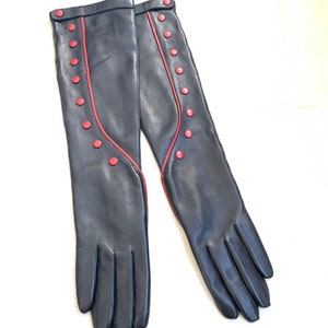 Women's Elegant and Classic Long Leather Gloves-warm and Super Soft 100% Silk Lining-black ...