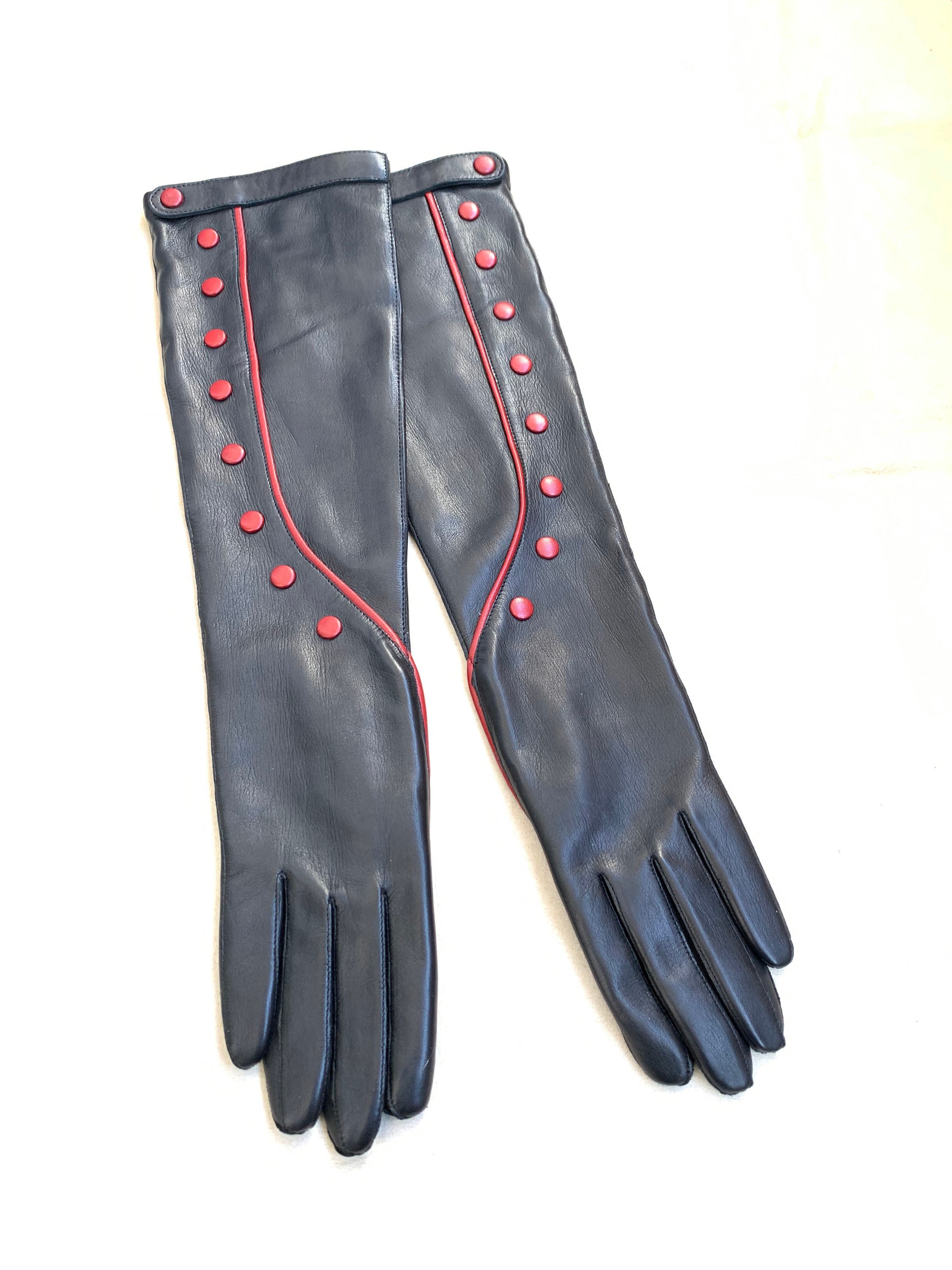 Women's Elegant and Classic Long Leather Gloves-warm and - Etsy