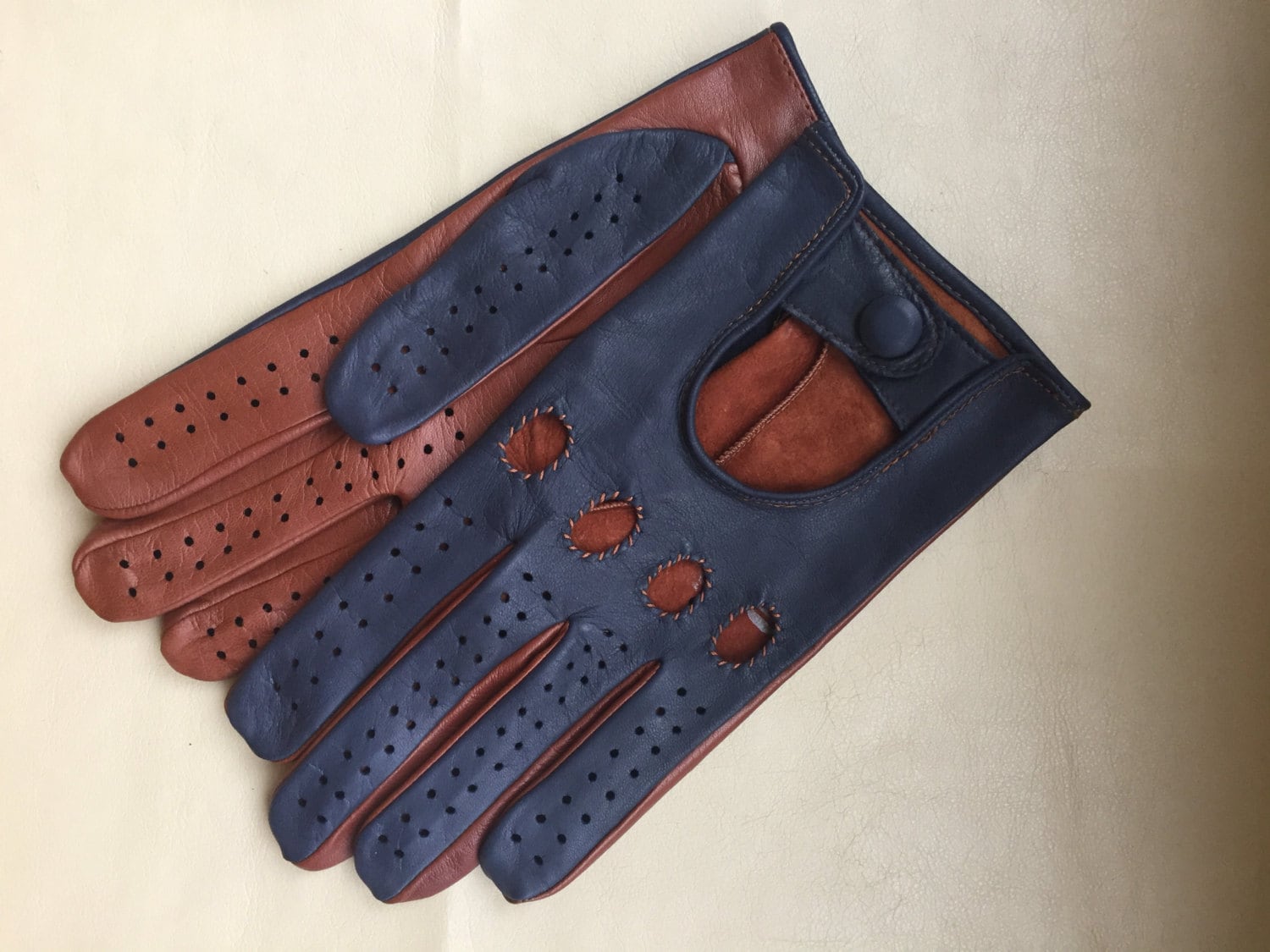 Leather Driving Gloves for Men/ Leather Gloves/ - Etsy