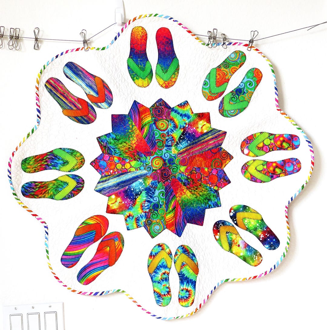 Flip Flops Around 32" Table Topper for Summer - Etsy