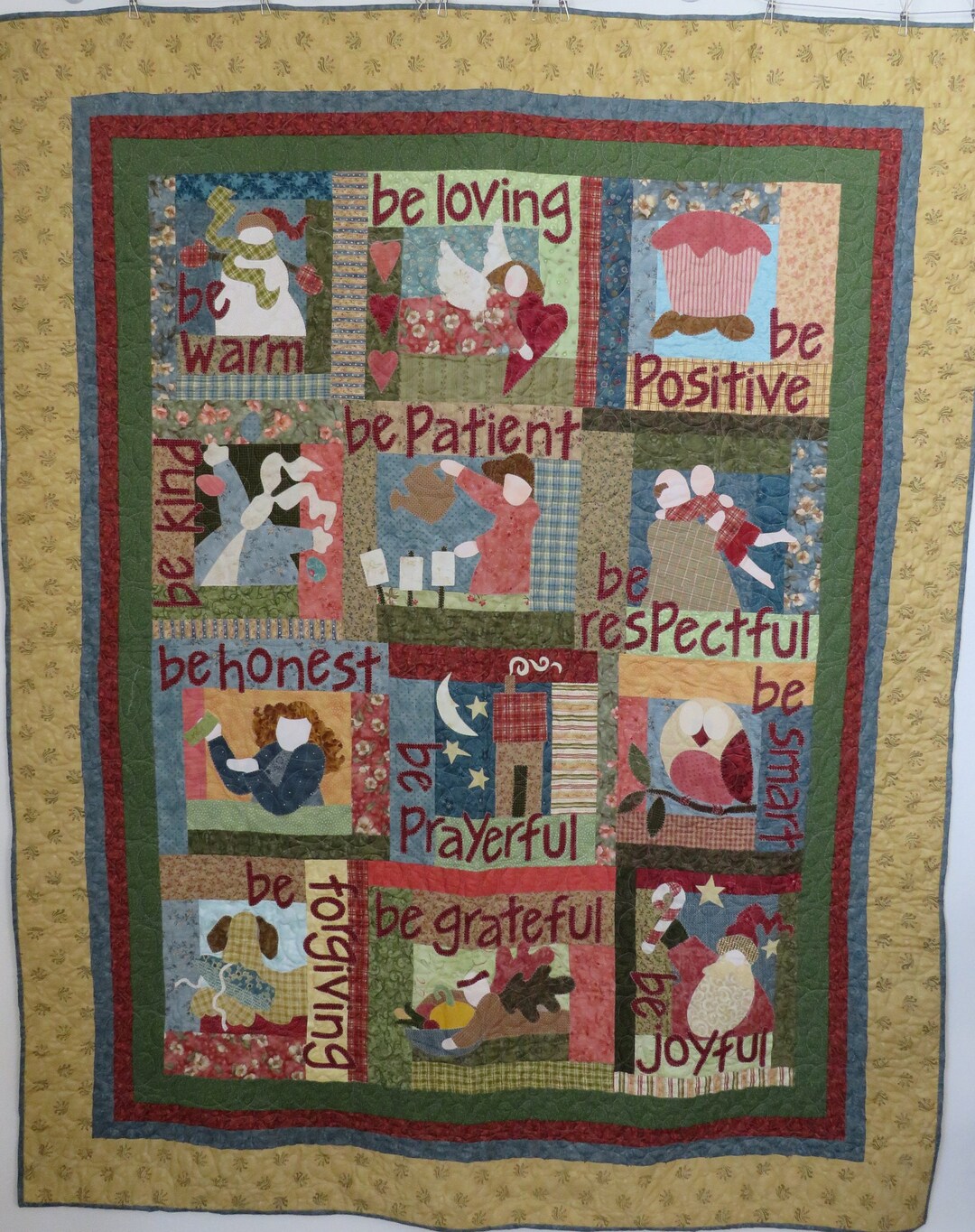 Blessing Applique Quilt Hand Made Quilt for Baby or Child - Etsy