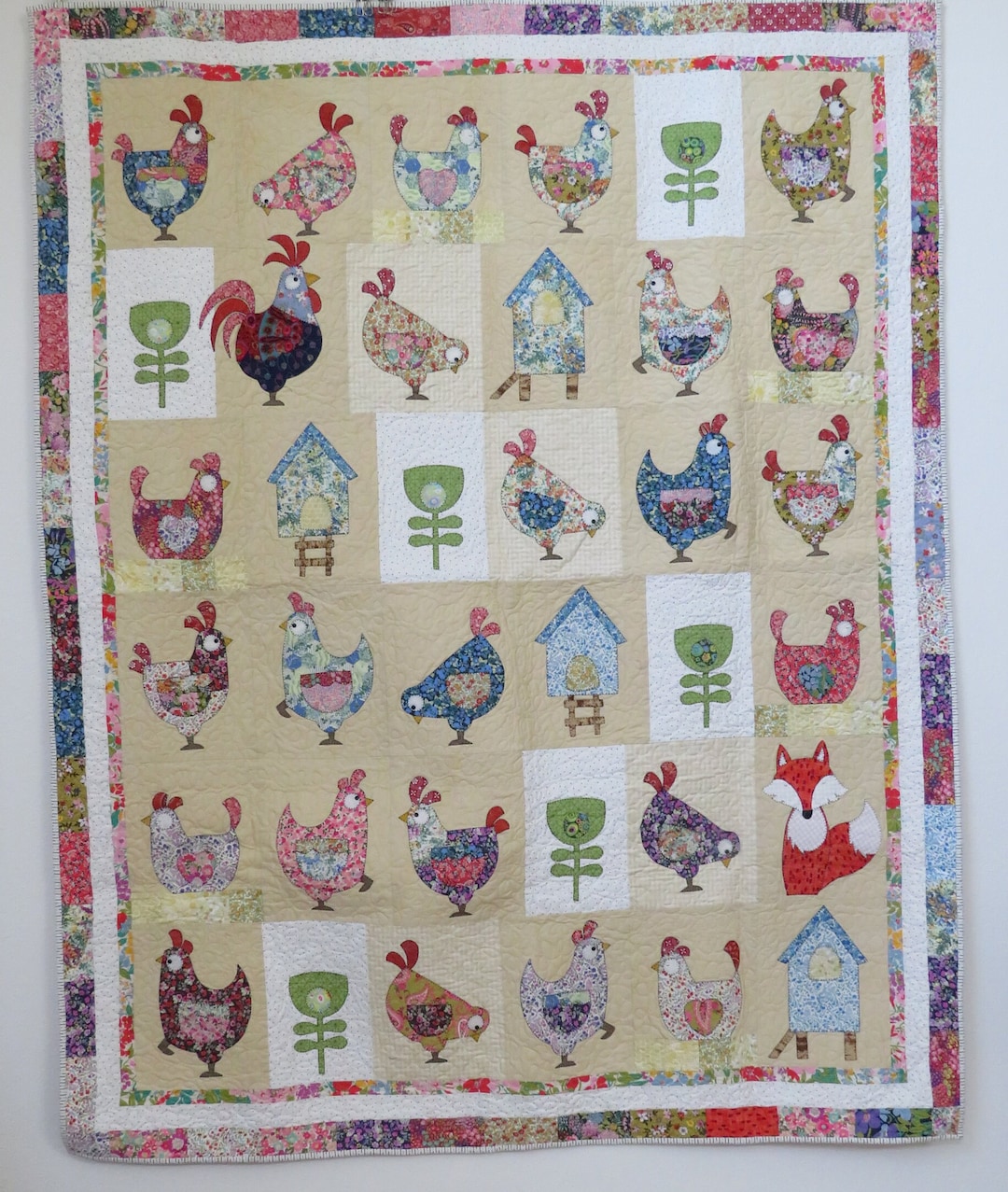 Hen House Applique Quilt Hand Made Quilt - Etsy