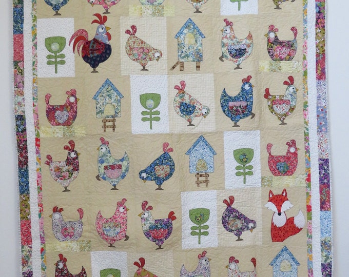 Hen House Applique Quilt Hand Made Quilt - Etsy