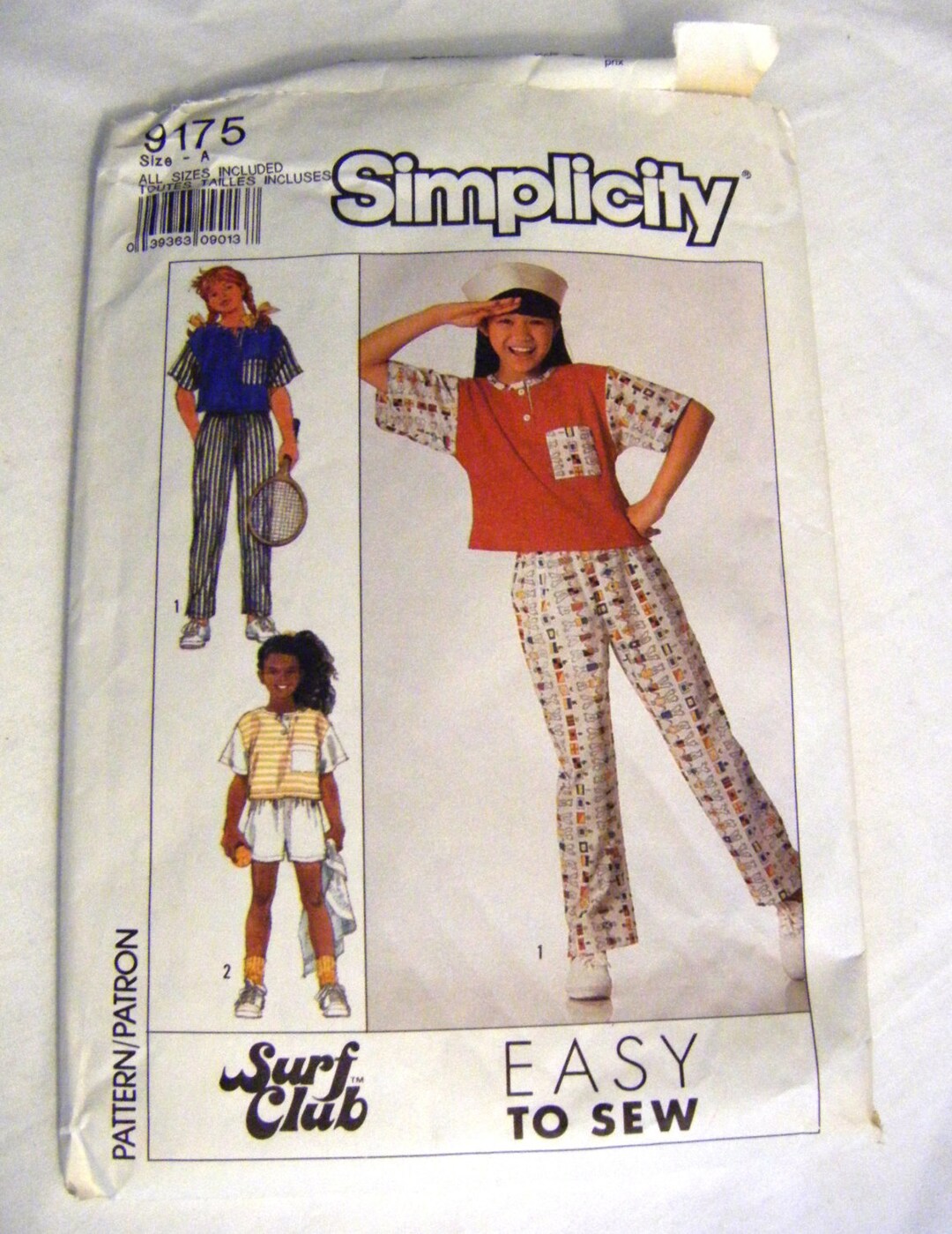 Simplicity 9175 Girls Top, Shorts and Pants Sewing Pattern - Etsy