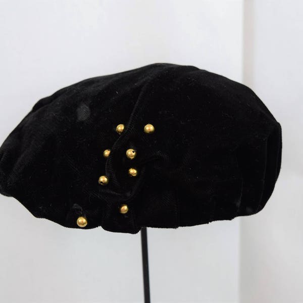 Black Velvet Beret - Etsy