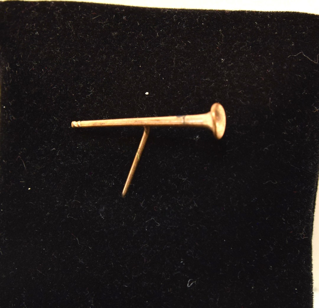 Vintage Early 1900s Copper Tone Trumpet Cravat Pin Stick Pin Lapel Pin ...