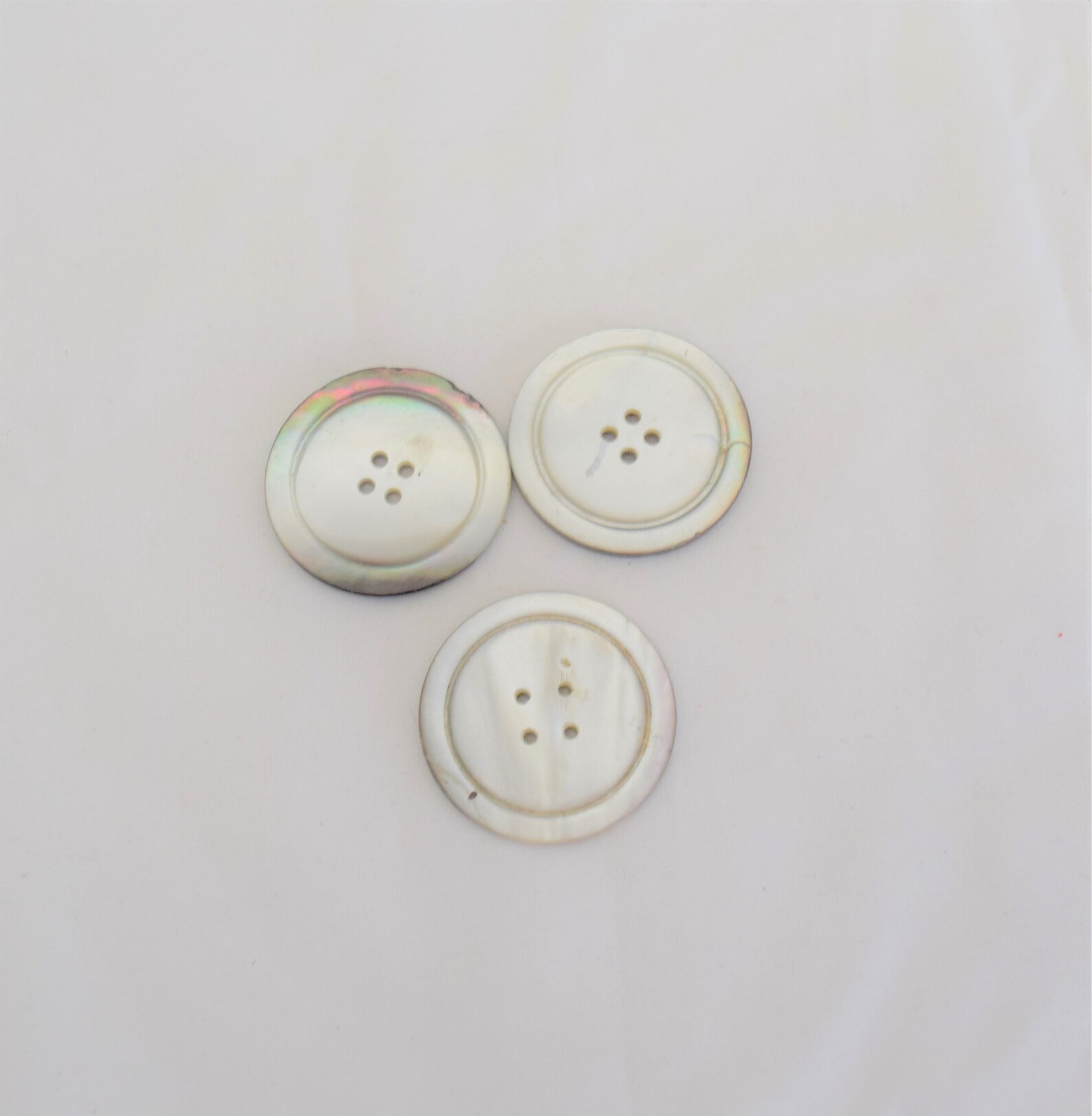 Vintage Gray Mother of Pearl Large Coat Buttons 1 1/2 4 | Etsy