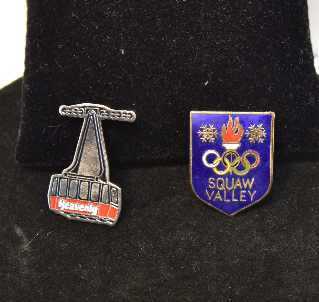 Vintage 1970s 1980s Ski Resort Pins Squaw Valley 1979 & Heavenly - Etsy