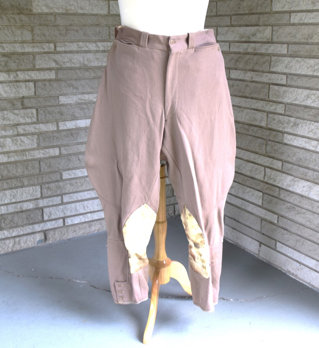 Vintage 1940s 1950s Wool Twill Riding Breeches, Tank Breeches, Cavalry ...