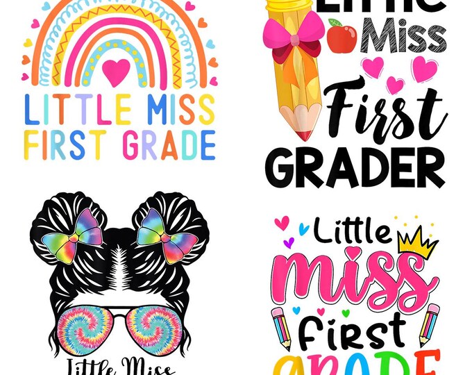 4+++ File Little Miss First Grade Back to School 1st Grade Girls Kids ...