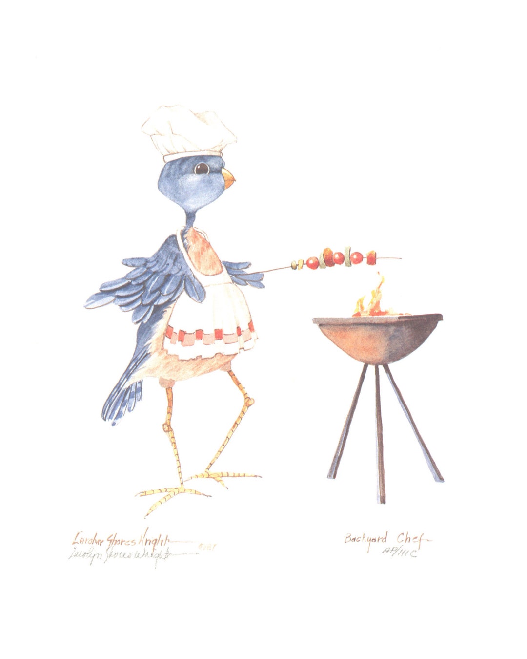 Backyard Chef 10 X 9 Lithograph - Etsy