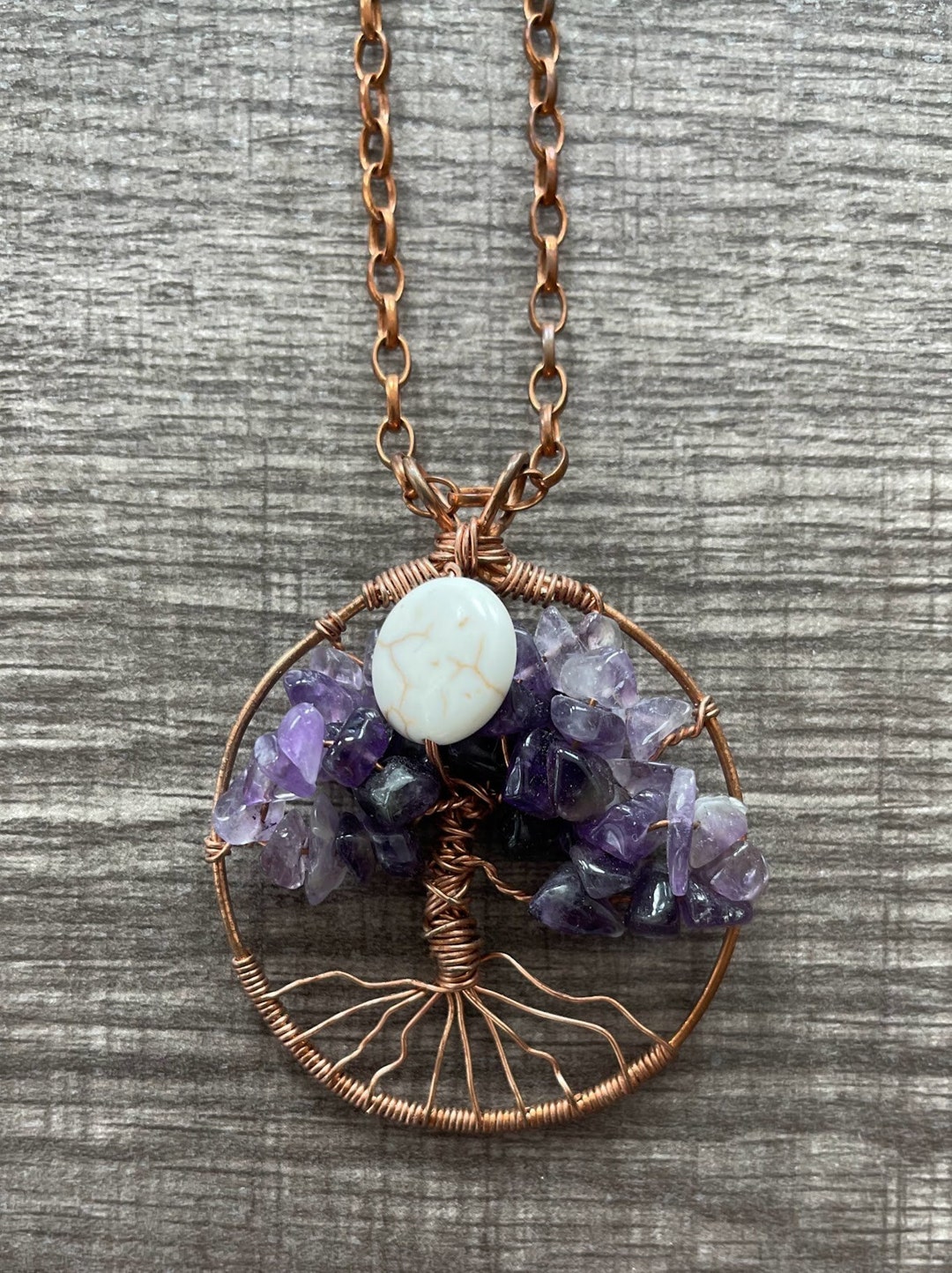 Purple Haze Tree of Life Necklace - Etsy
