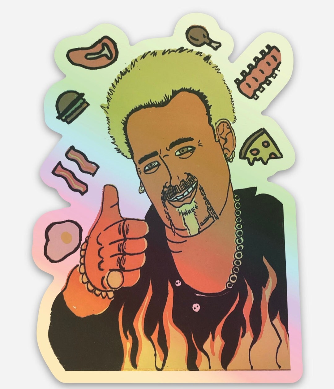 Guy Fieri Holographic Sticker - Etsy