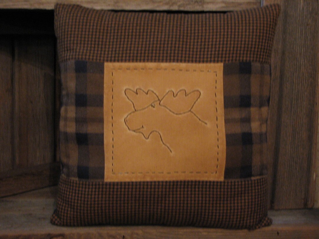 Moose on Pillow - Etsy