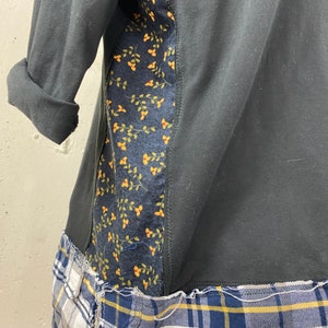 Black Women’s Rustic T-shirt up Cycle, Denim, Tattered, Refashion ...