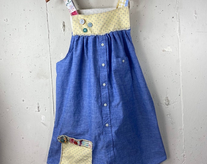 Ladies Rustic Restyle, Apron Style Jumper Tunic, Denim Look up Cycle ...