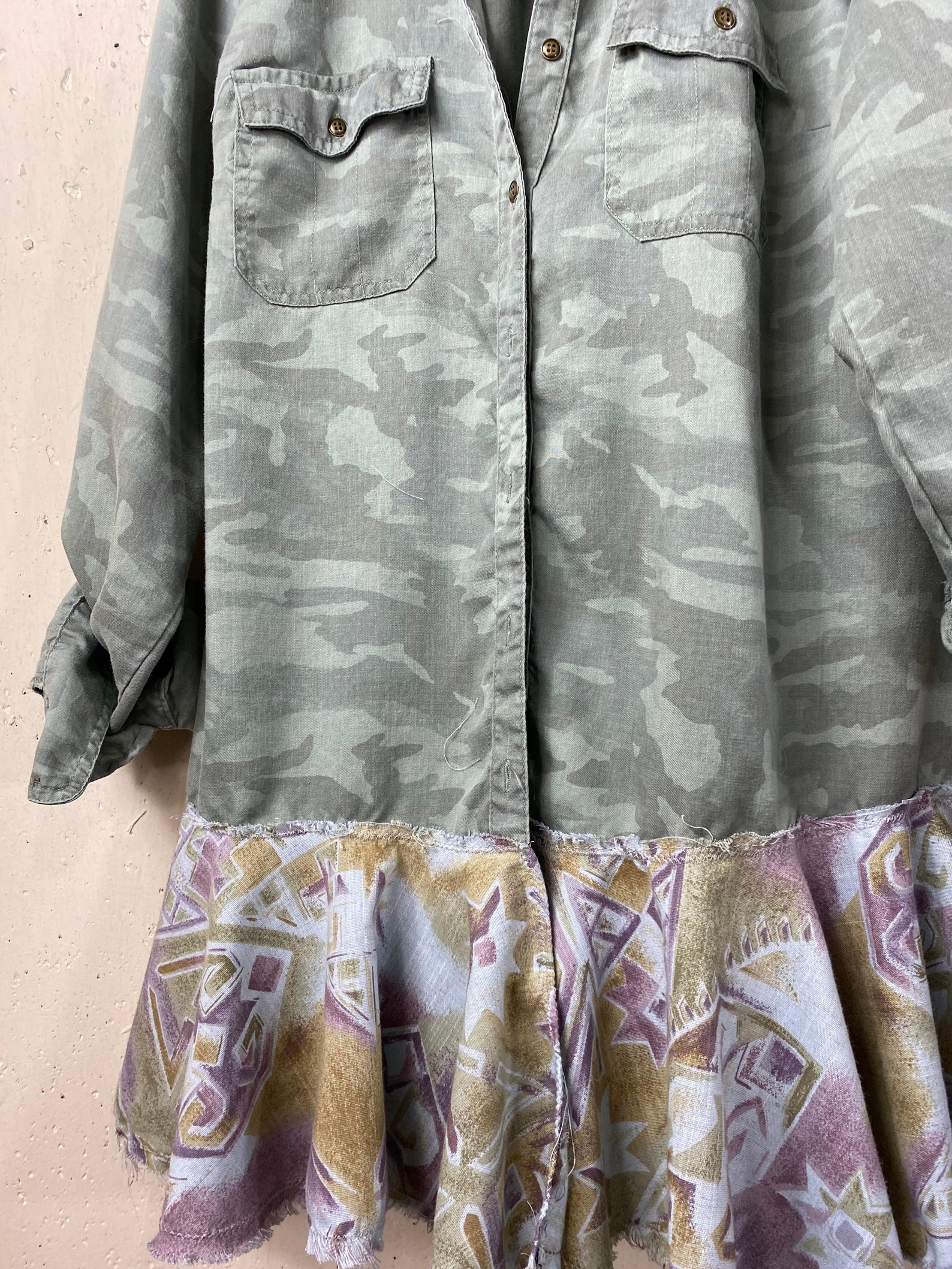 Up Cycled Womens Tunic Tattered Distressed Rustic - Etsy