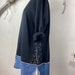 Black Womens Rustic T-shirt up Cycle, Denim, Tattered, Refashion ...