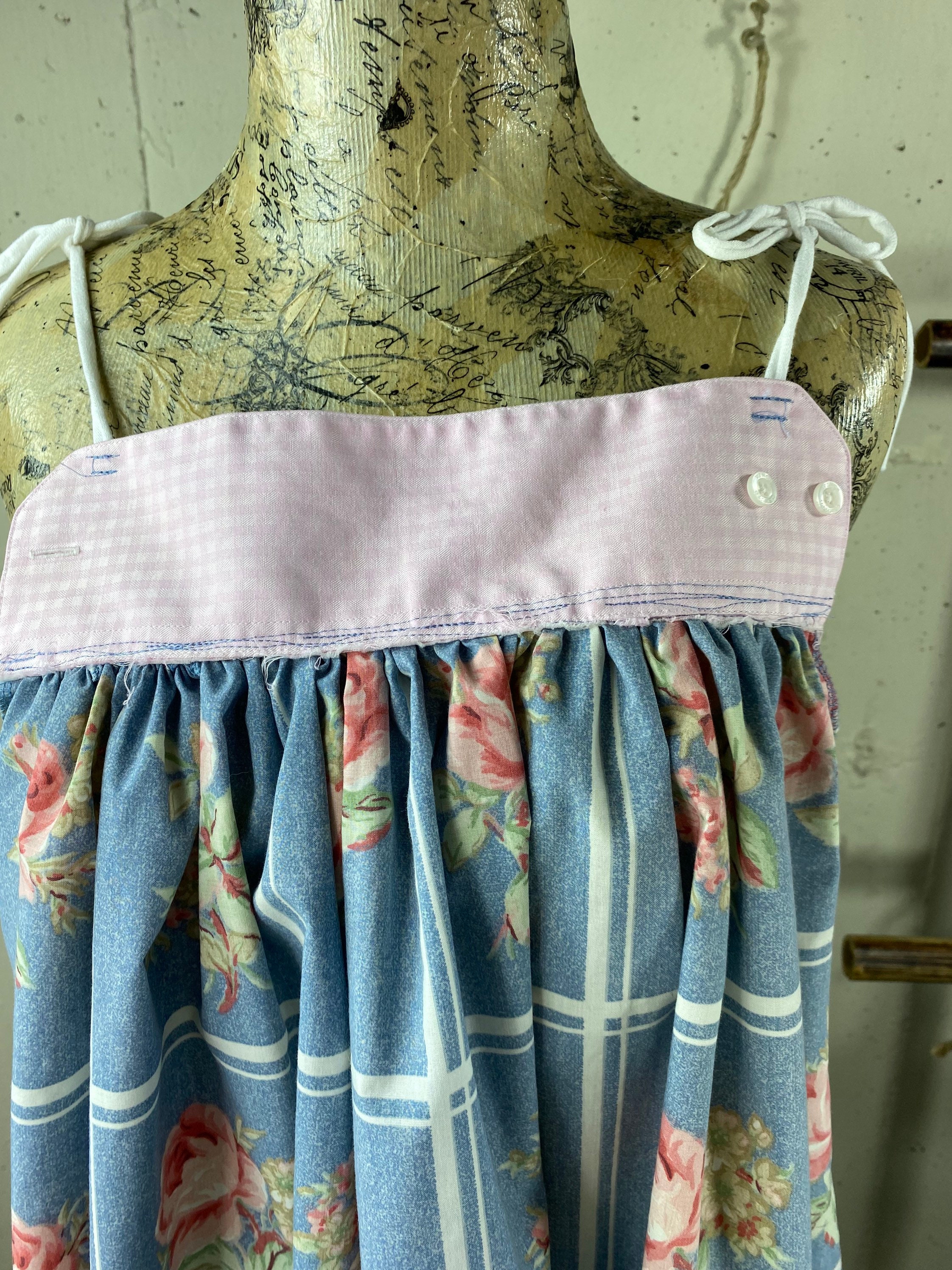 Up Cycled Fun Tunic, Loose Fitting With “spaghetti Strap” Look Such a ...