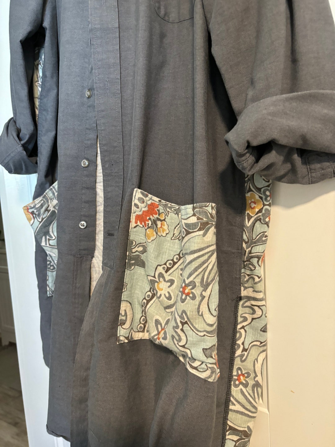 Women's up Cycled Duster, Repurposed Long Duster Tunic, Oversized, Boho ...