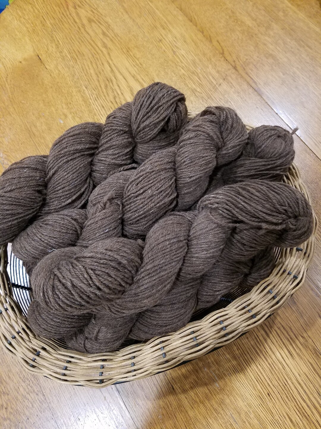 CVM Wool Yarn, Rare Breed, Natural Chocolate Brown, 3 Ply Worsted, 250 ...