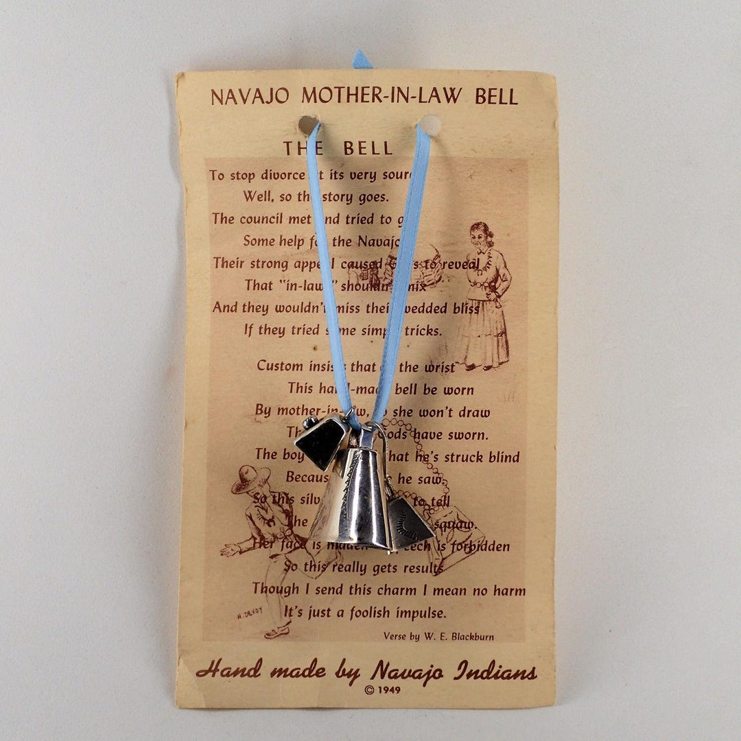 Vintage Sterling Silver Bells Navajo Mother-in-law Bell Native American ...