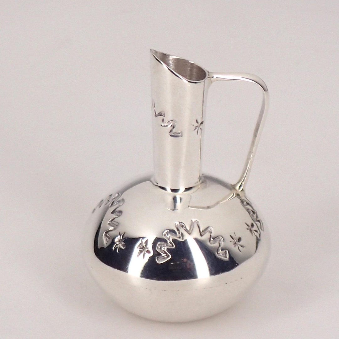 Miniature Water Pitcher Vase Sterling Silver - Signed - Etsy