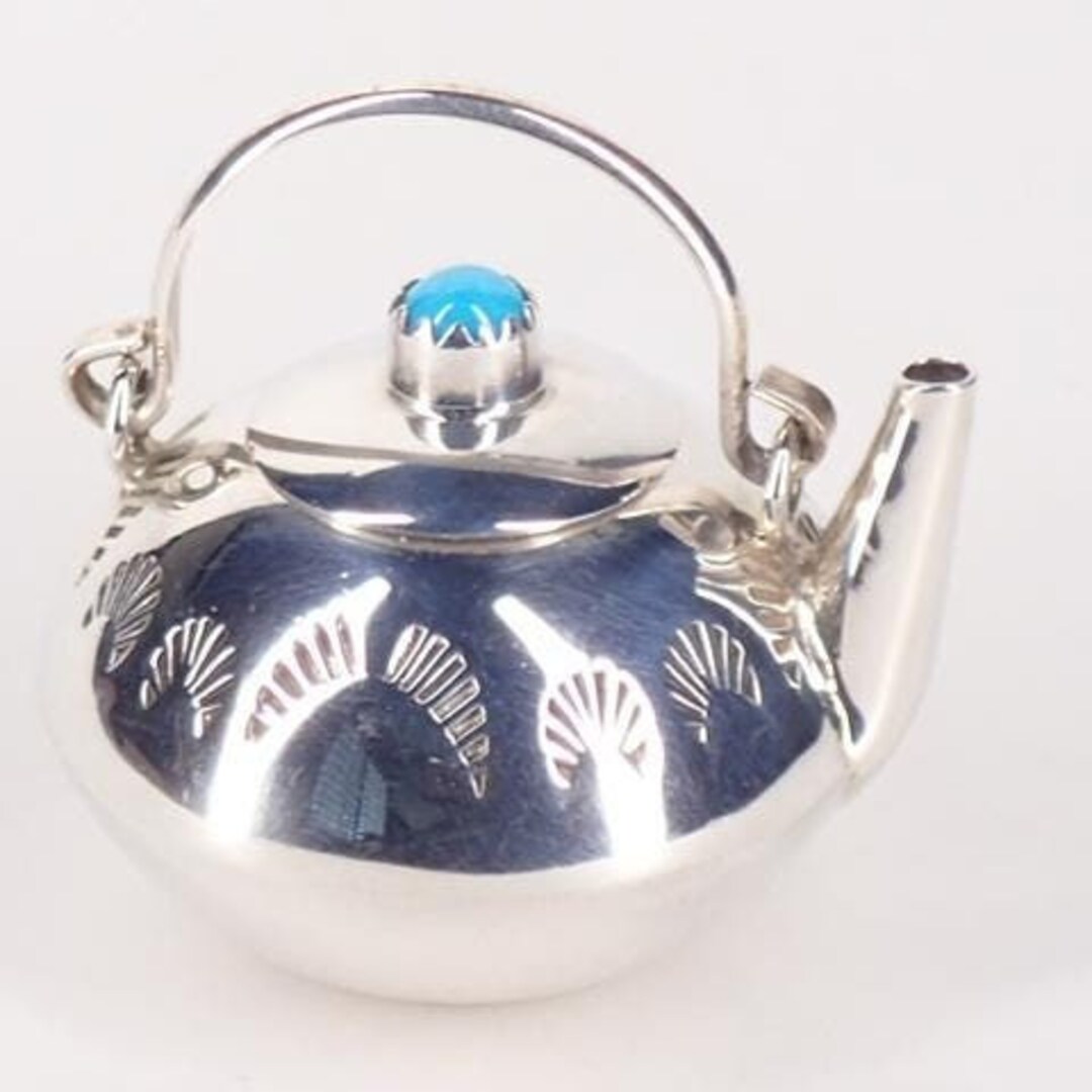 New! Navajo Jewelry Miniature Tea Pot Large Handcrafted Sterling Silver ...