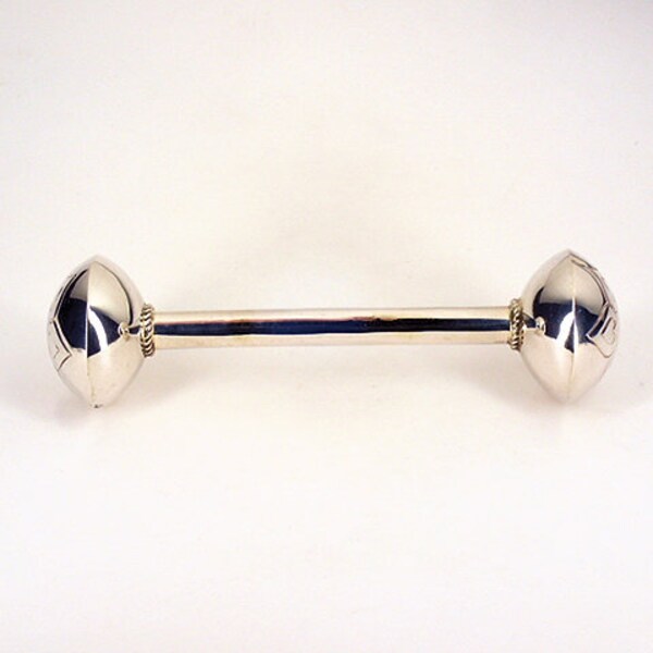 Silver Baby Rattle - Etsy
