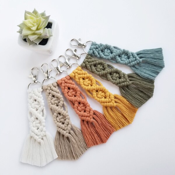 Macrame Key Chains - Etsy