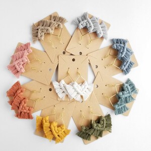 Macrame Earrings SQUARE / V-shape - Etsy