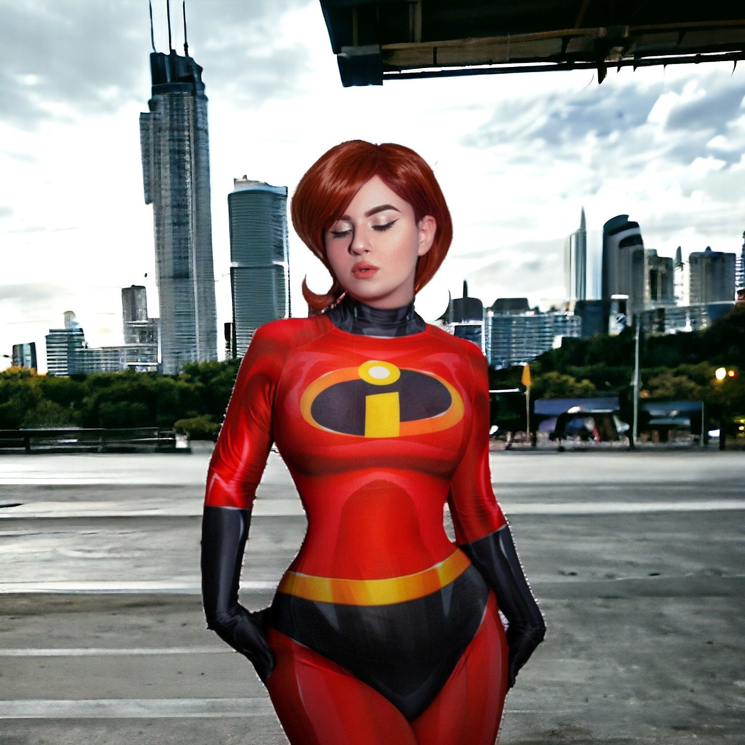 Elastic Girl Cosplay Costume the Incredibles 2 Superhero Bodysuit ...