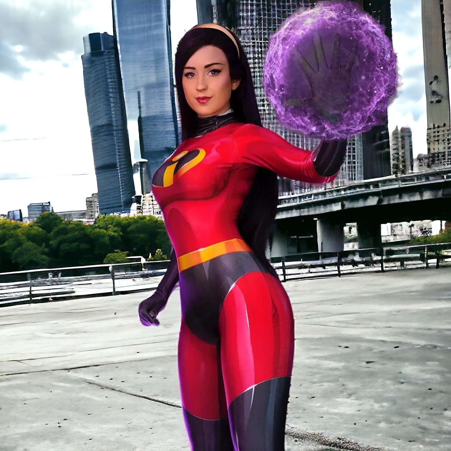 Elastic Girl Cosplay Costume the Incredibles 2 Superhero Bodysuit ...