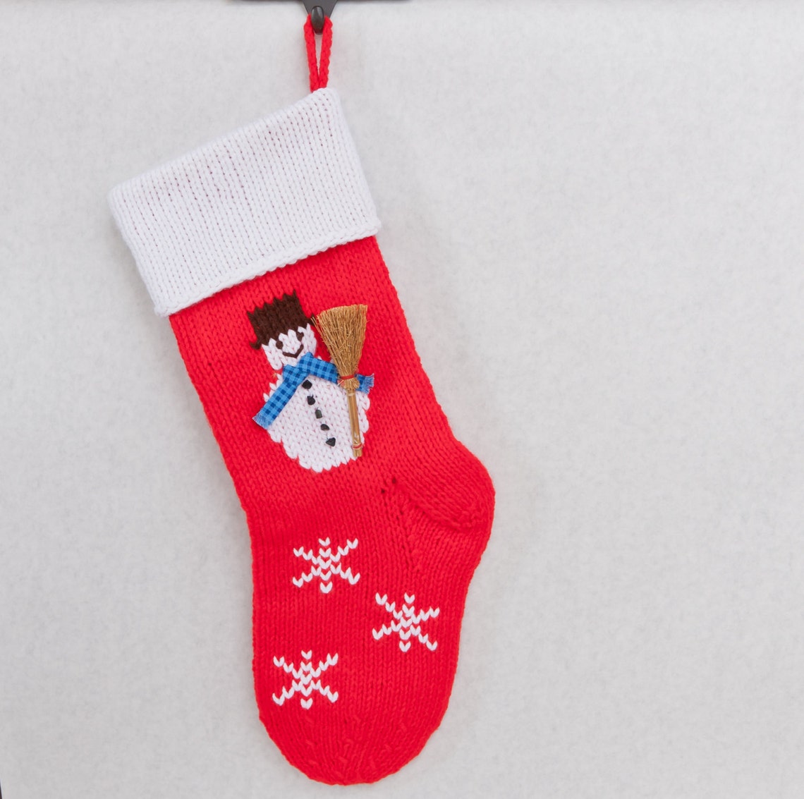 Hand-knitted Personalized Christmas Stockings Snowman - Etsy