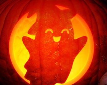cute ghost carving template