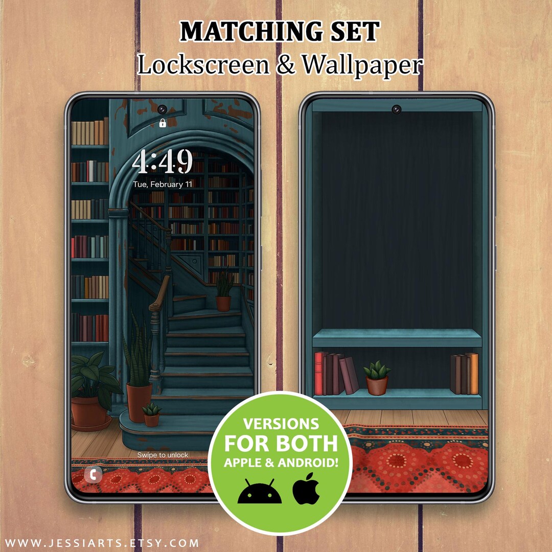 Victorian Library Wallpaper for Android & iPhone | Book Lover Matching ...