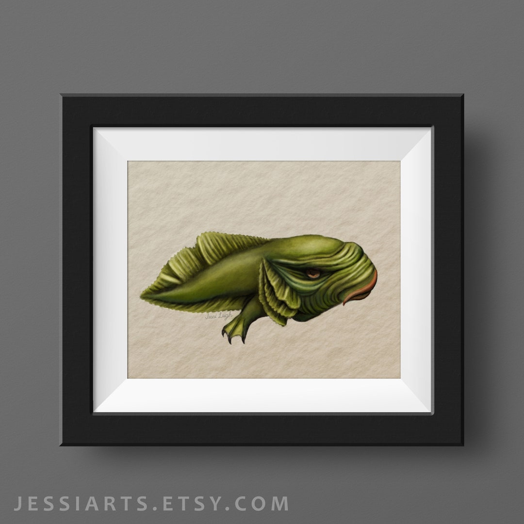 Creature From the Black Lagoon Tadpole Art Print: Baby Monster Wall ...