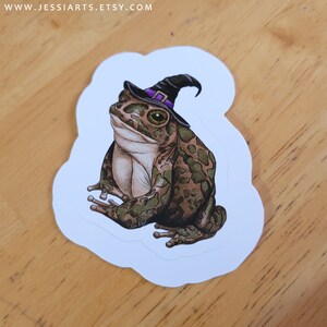 Witchy Toad Sticker Spooky Halloween Toad Witchy Hat - Etsy