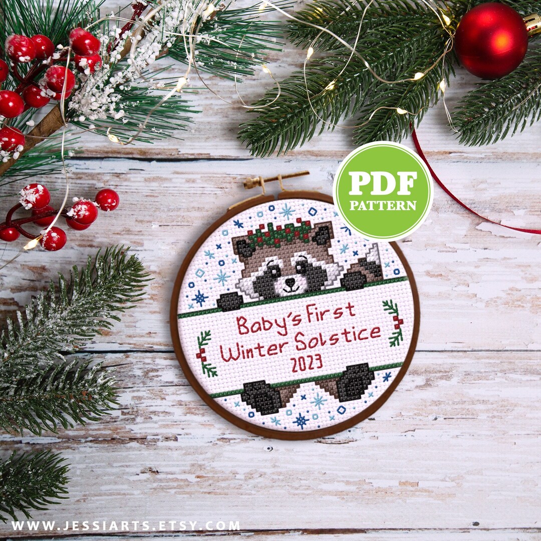 Baby's First Winter Solstice Cross Stitch Pattern (PDF) - Etsy