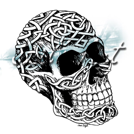 Celtic Skull Drawing