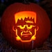 Frankenstein Pumpkin Carving Stencil | Printable Halloween Jack-o ...