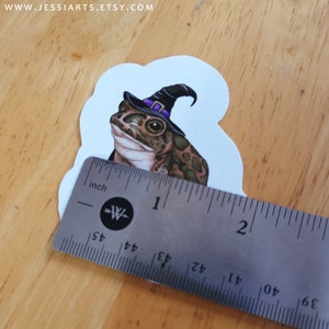 Witchy Toad Sticker Spooky Halloween Toad Witchy Hat - Etsy