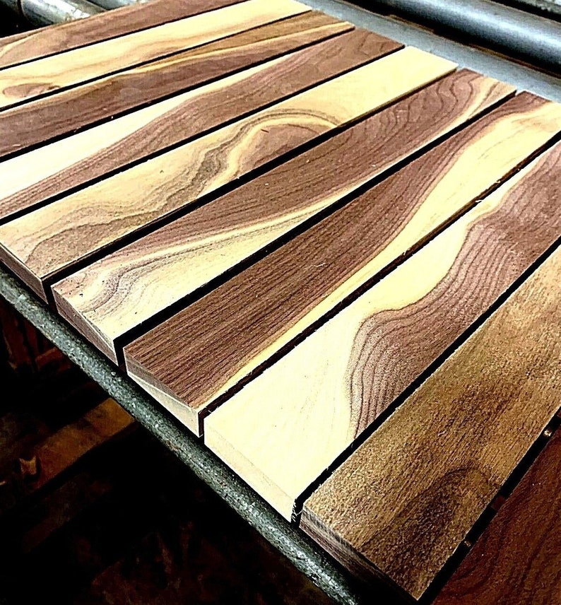 3/4” X 2” X 16” Kiln Dried S4S BLACK SAPPY WALNUT Wood Cutting Board ...