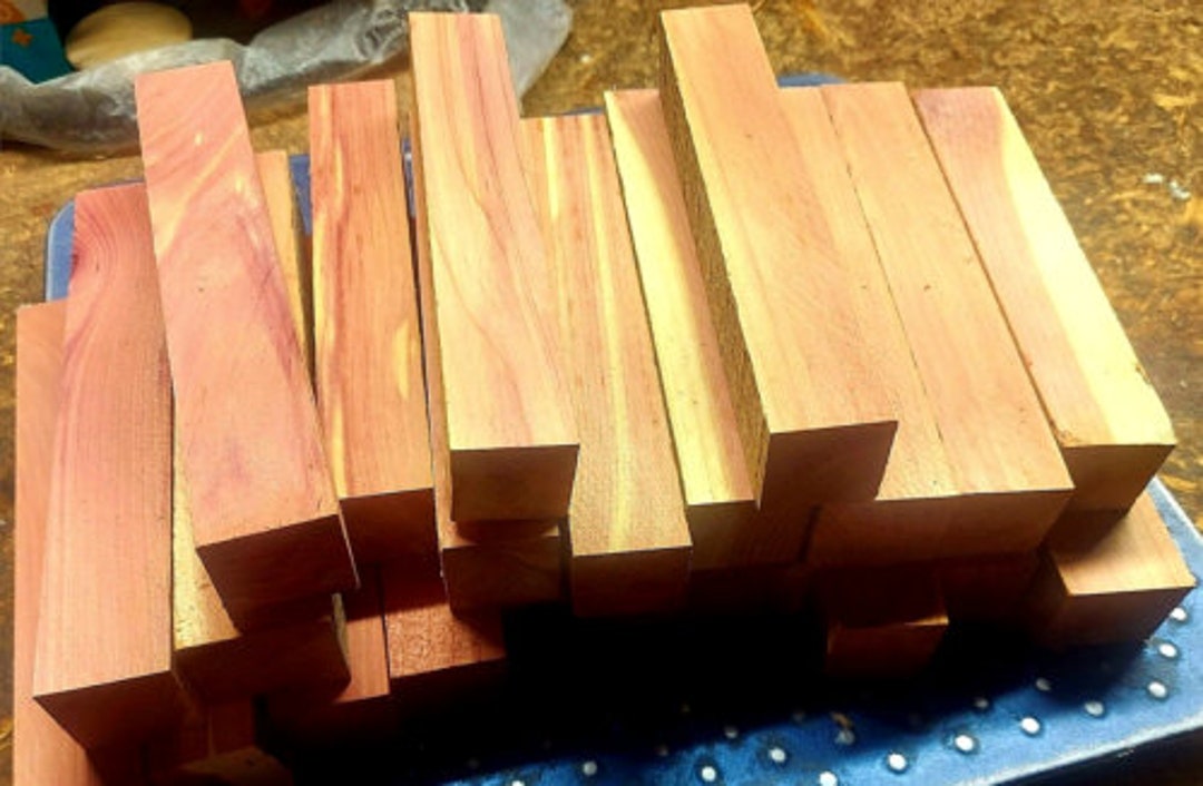 40 Pieces Beautiful RED CEDAR Pen BLANKS 1" X 1" X 6" - Etsy