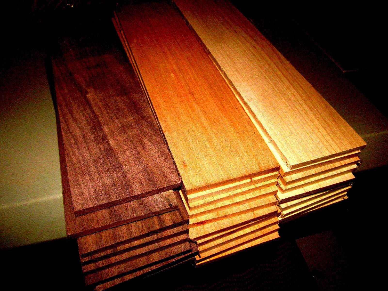 MULTIPAK (9) Kiln Dried Sanded Walnut, Cherry and Maple Thins 12" X 6 ...