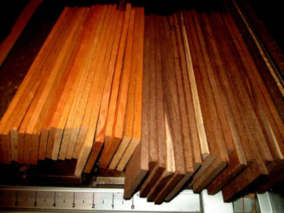 9 KILN Dried Thin Sanded WALNUT & CHERRY 12" X 3" X 1/4" Lumber Wood ...